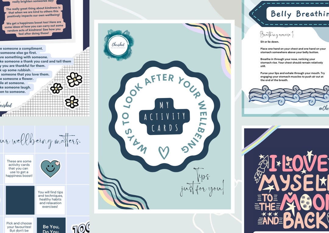 Mental Health Activity Cards PDF - Etsy