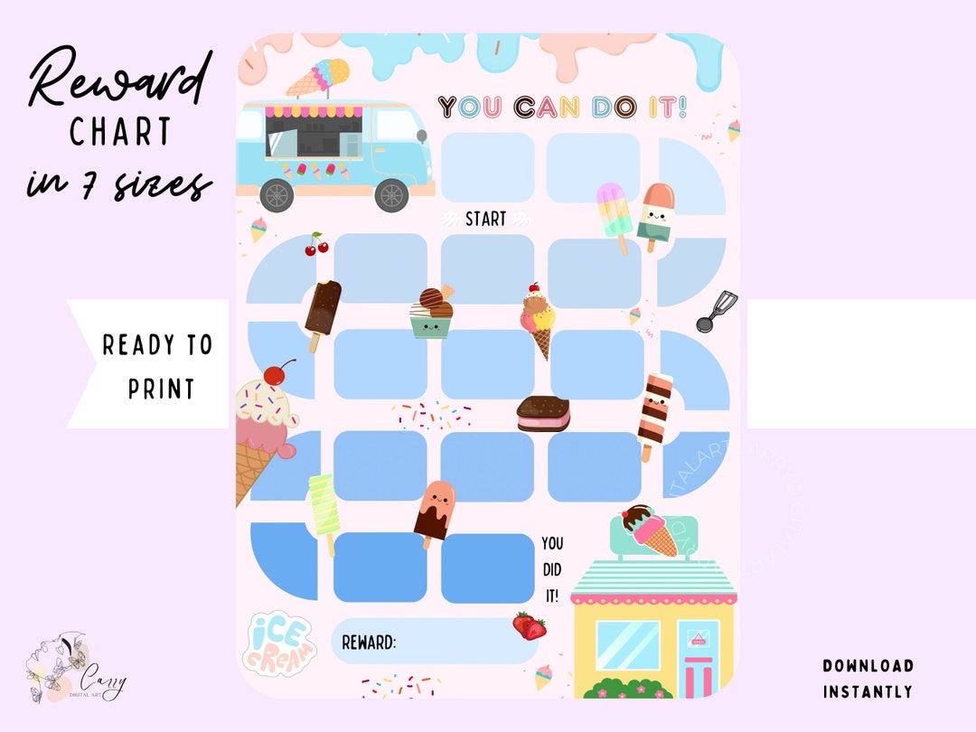 Reward Chart, Kids Reward Chart, Reward Chart Printable, Kids Routine ...