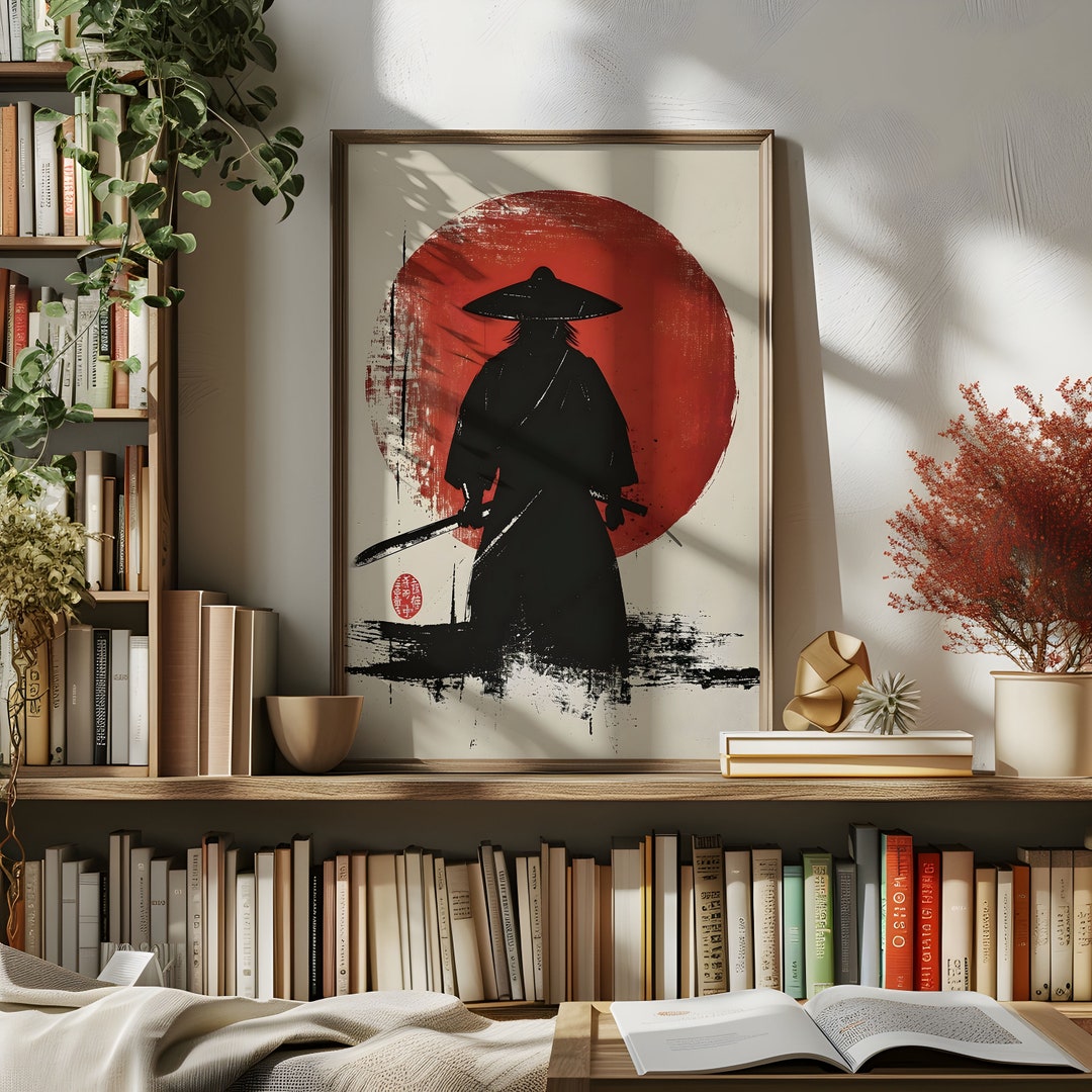 Japanese Samurai Poster 2, Japandi Wall Art Japan Martial Arts Warrior ...