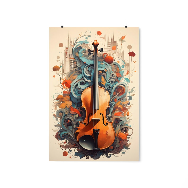 Magical Violin Poster 1, Charming Wall Art for Music Lover Hobby Room ...