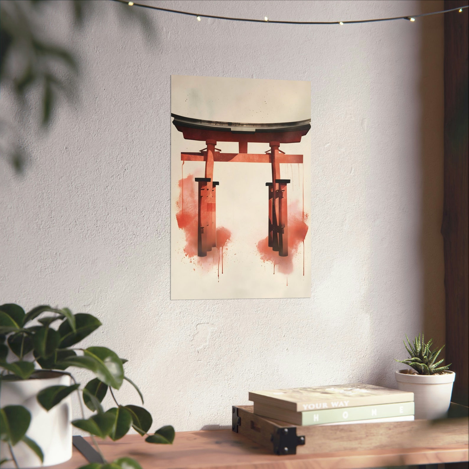 Torii Gate Poster 2, Japandi Wall Art Shinto Shrine Entrance Decor Wabi ...
