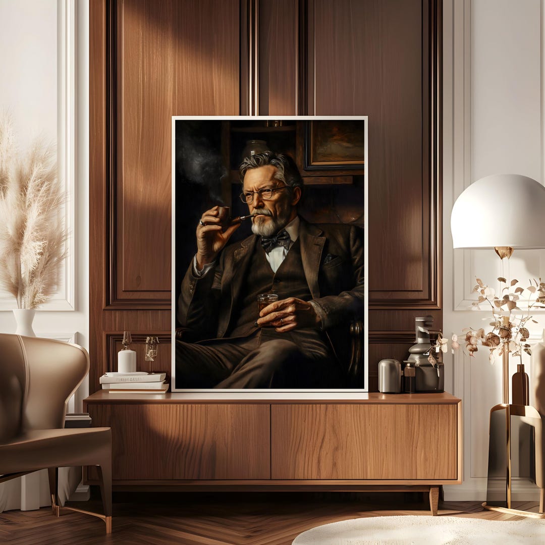 Vintage Gentleman Poster 1, Classic Home Decor Retro Masculine Wall Art ...