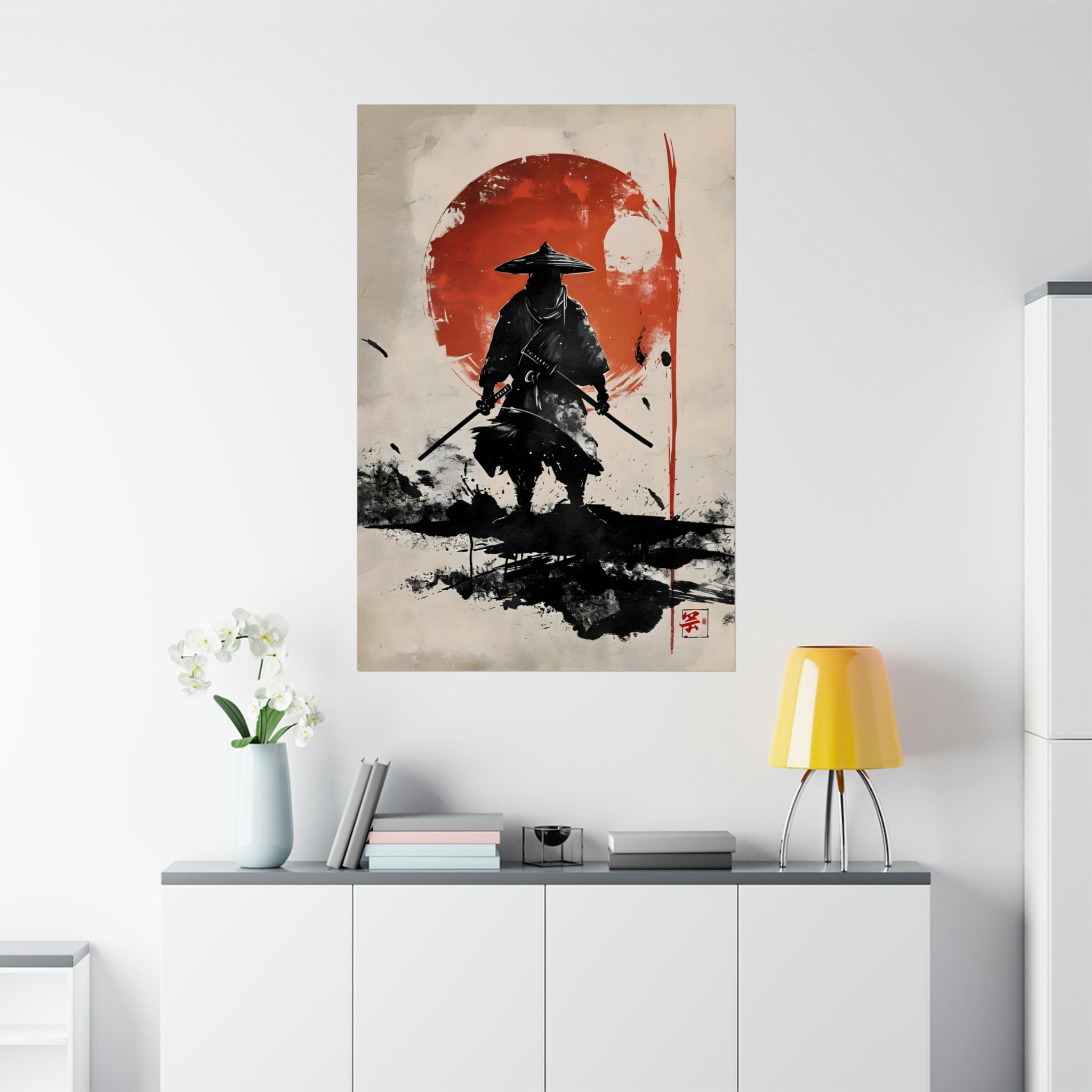 Japanese Shogun Poster 2, Japandi Wall Art Ninja Warrior Decor Samurai ...