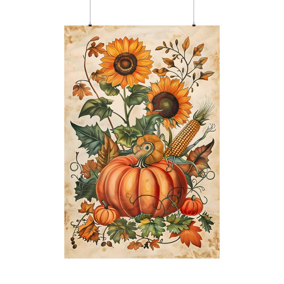 Harvest Cottagecore Poster 3, Pumpkin Retro Decor Thanksgiving Wall Art ...