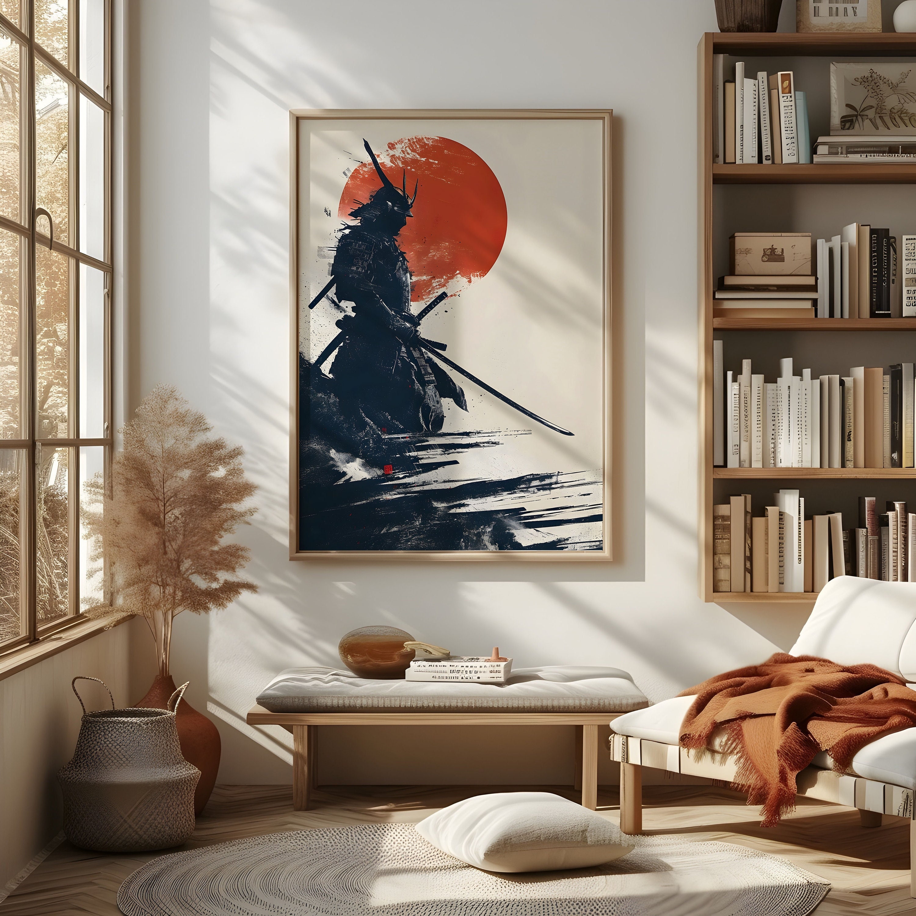 Japanese Samurai Poster 1, Japandi Wall Art Shogun Japan Artwork Ninja ...