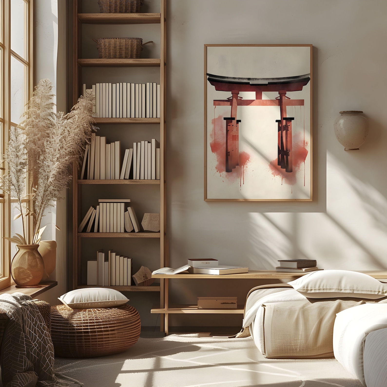 Torii Gate Poster 2, Japandi Wall Art Shinto Shrine Entrance Decor Wabi ...