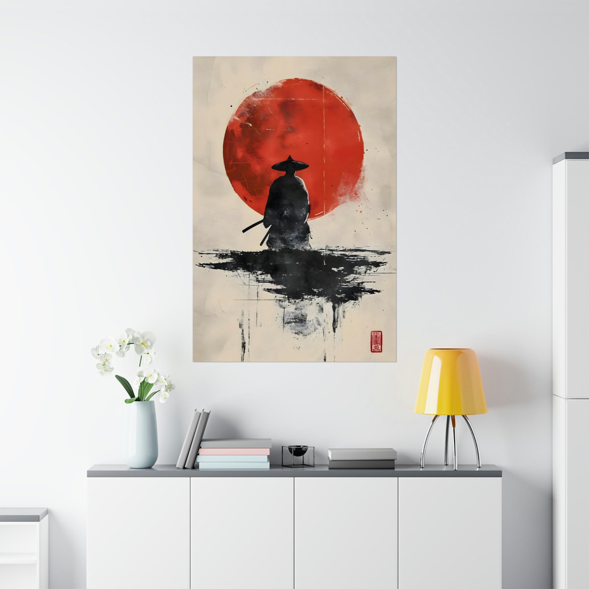 Japanese Shogun Poster 1, Japandi Wall Art Japan Samurai Art Schematic ...
