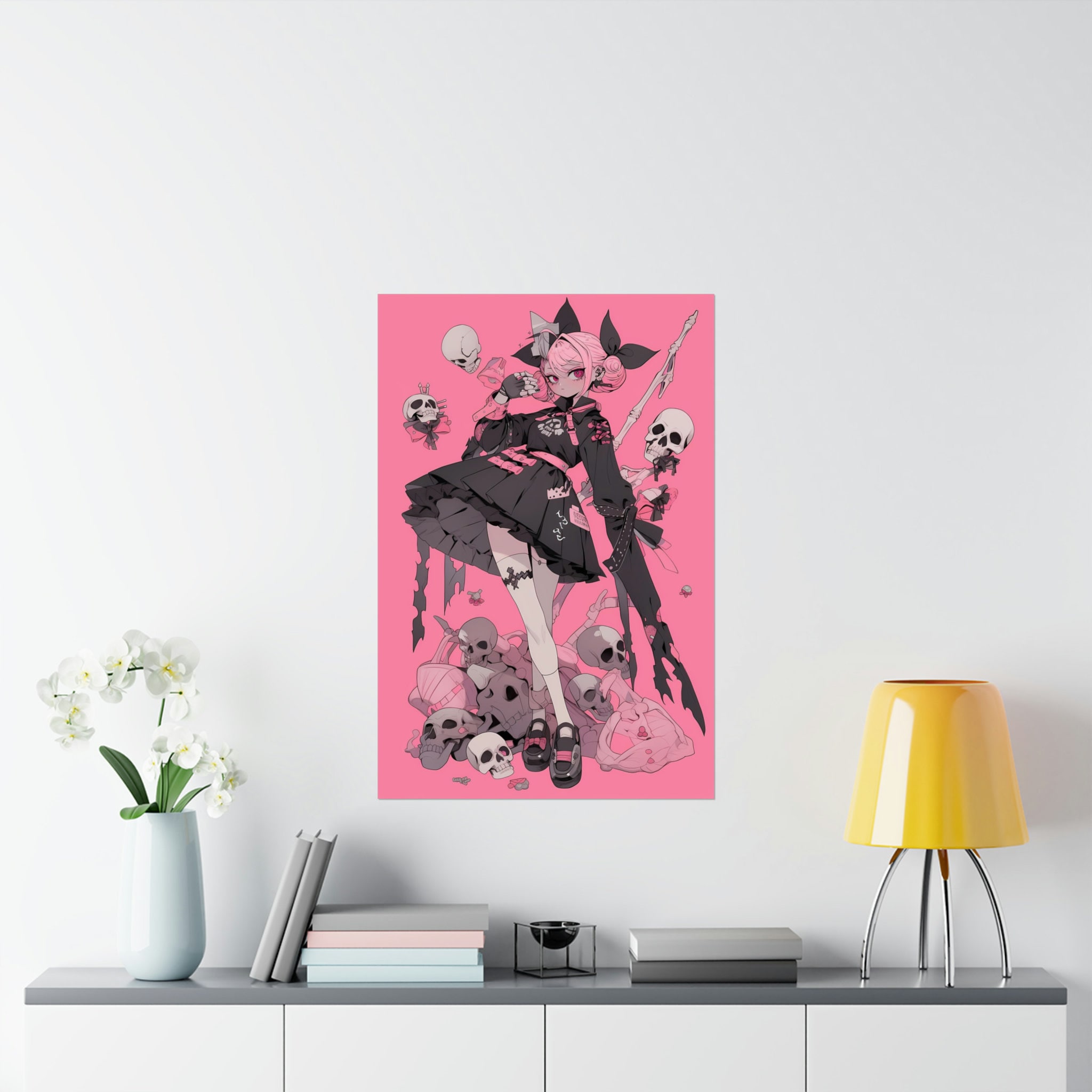 Halloween Emo Anime Girl Poster 3, Manga Illustration Comic Book ...