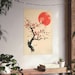 Pink Sakura Tree Poster, Japandi Wall Art Cherry Blossom Print Simple ...