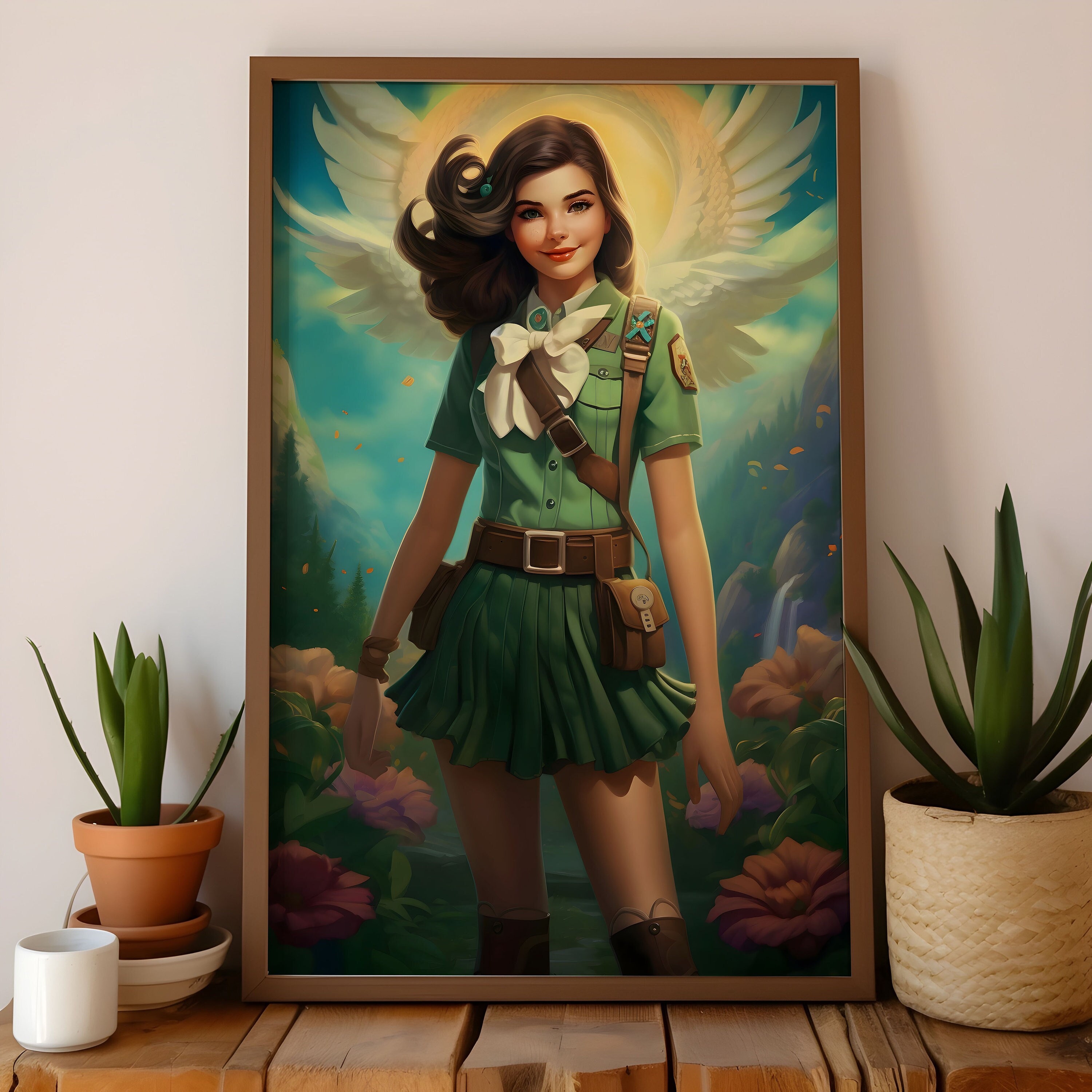 Whimsical Girl Scout Poster 3, Human Guardian Angel Wall Art Scouts Are ...