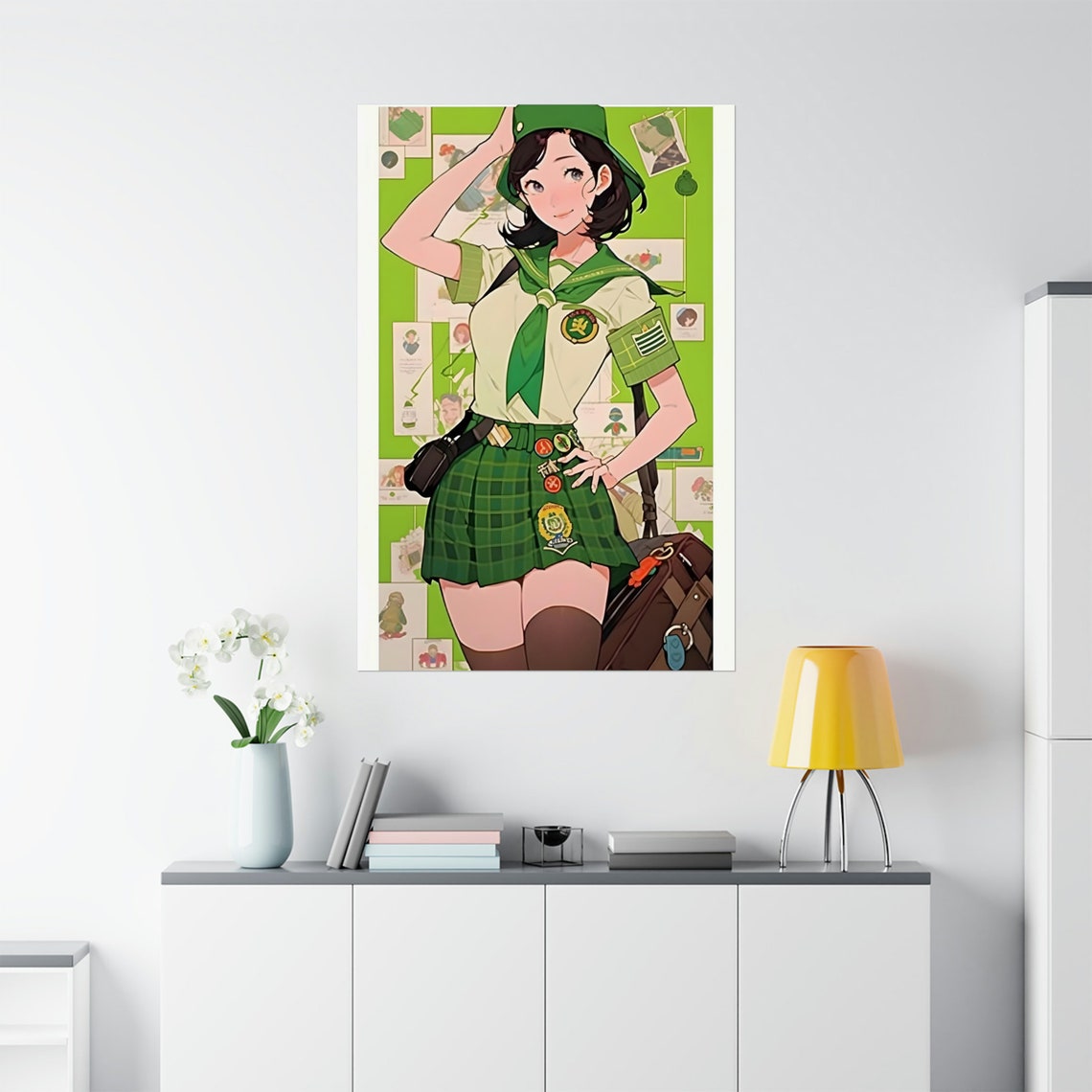 Anime Girl Scout Poster 4, Adventure Lover Gift for Teen Girls Manga ...