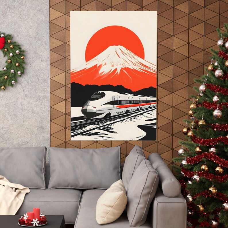 Simple Shinkansen Poster 3, Japan Traveler Gift Japandi Wall Art ...