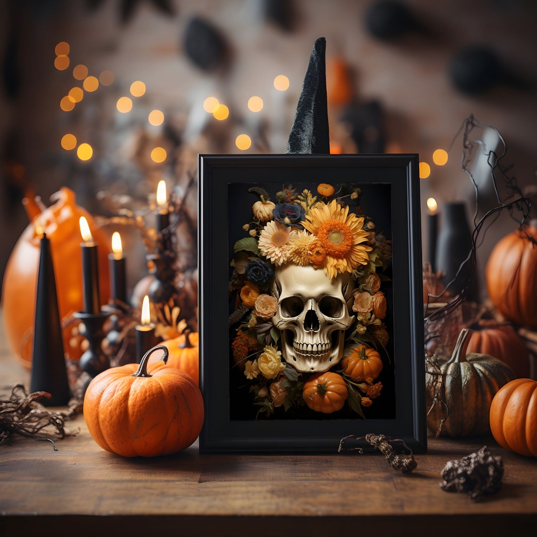 Vintage Halloween Poster 2, Fall Deoration for Dia De Muertos All ...