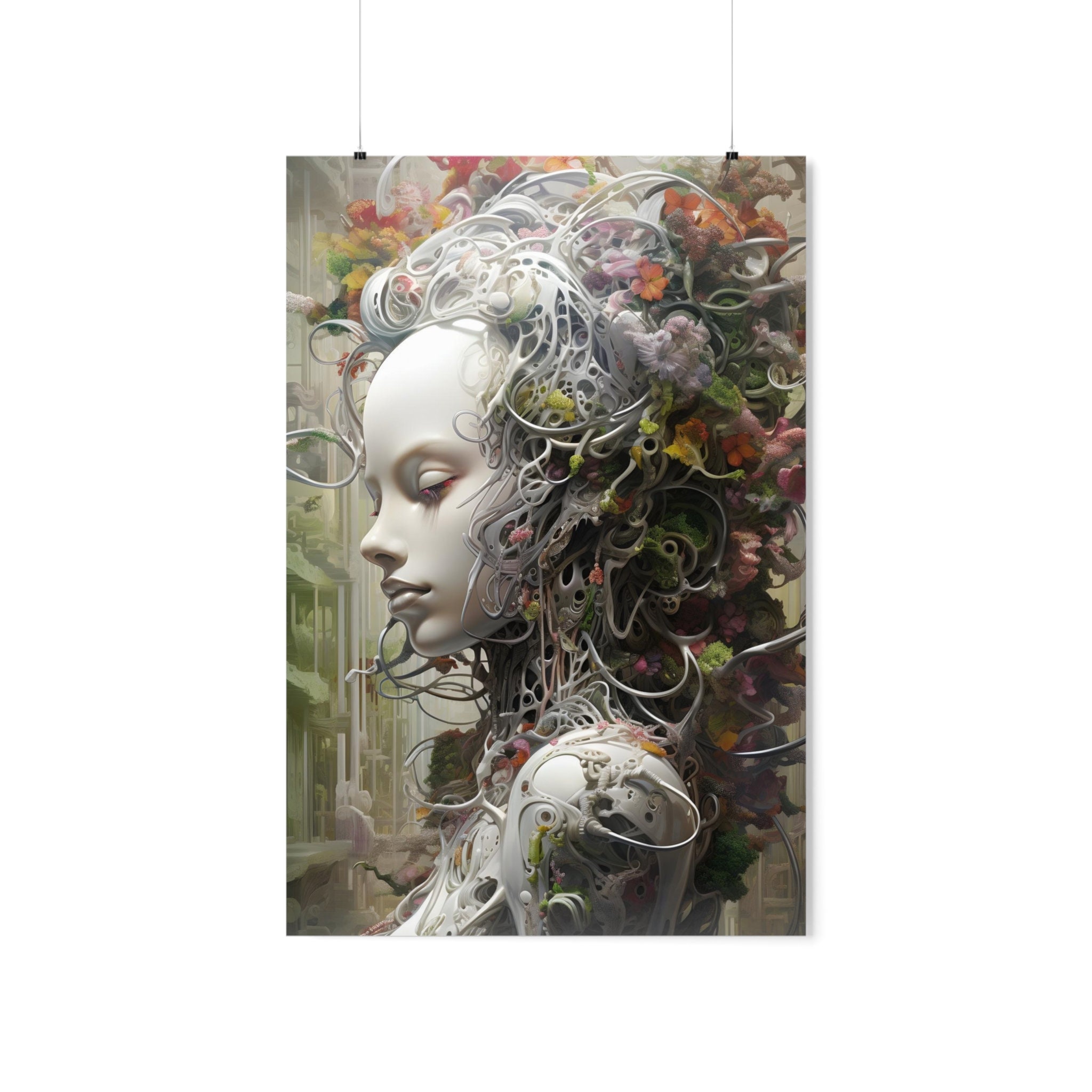 Whimsical Woman Poster, Mysterious Wall Art for Bedroom Decor Living ...