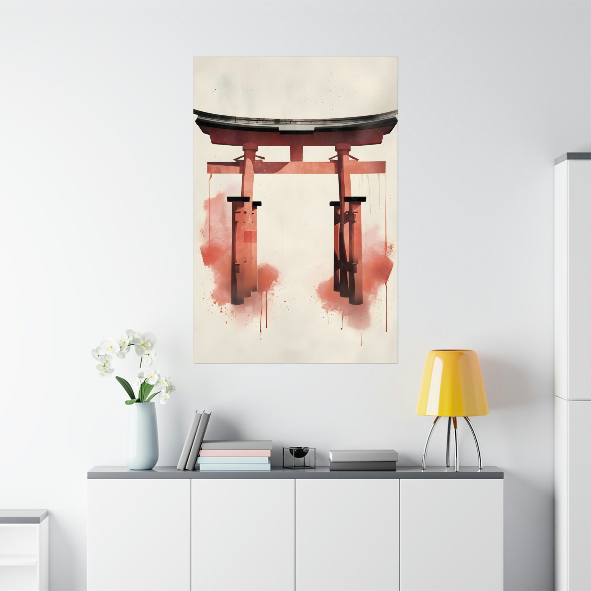 Torii Gate Poster 2, Japandi Wall Art Shinto Shrine Entrance Decor Wabi ...