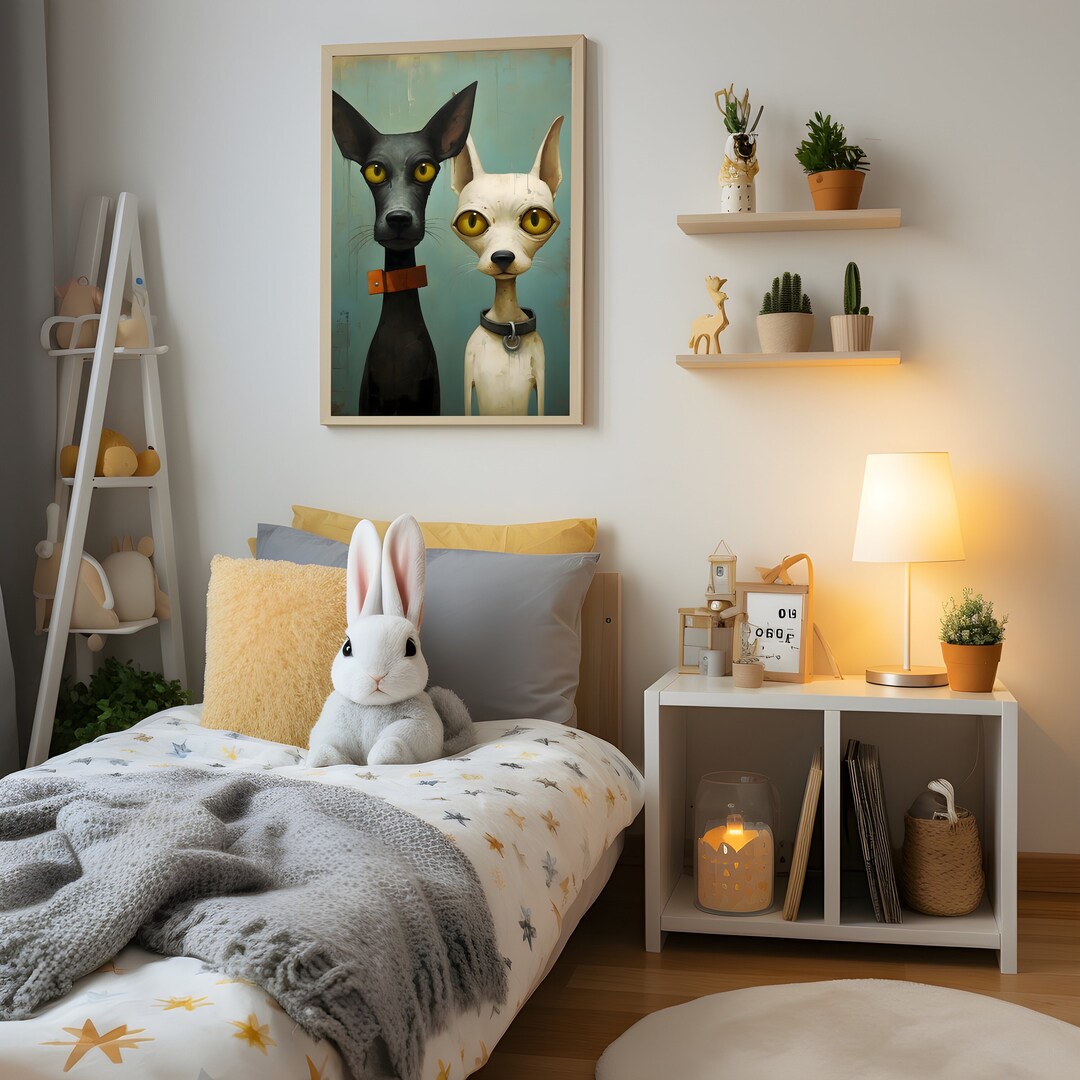 Dog and Cat Poster 1, Best Friends Forever Wall Art Gift for Pet Owner ...