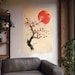 Pink Sakura Tree Poster, Japandi Wall Art Cherry Blossom Print Simple ...