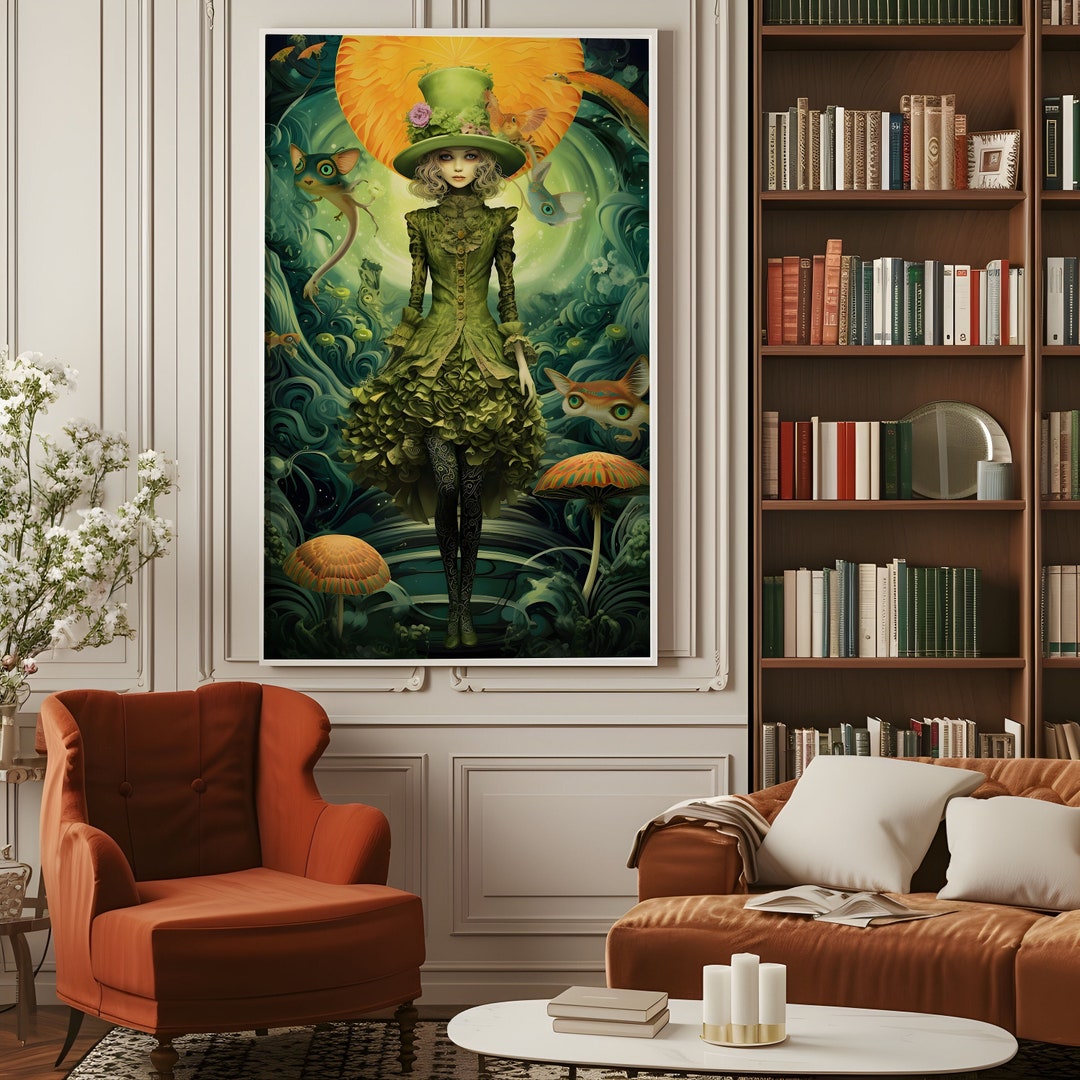 Cute Girl Leprechaun Poster 1, Whimsical Animals Wall Art St Patricks ...