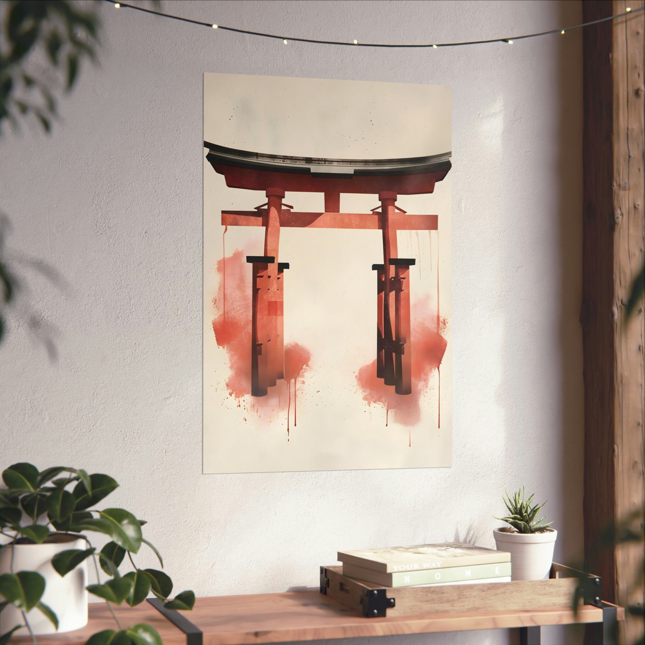 Torii Gate Poster 2, Japandi Wall Art Shinto Shrine Entrance Decor Wabi ...