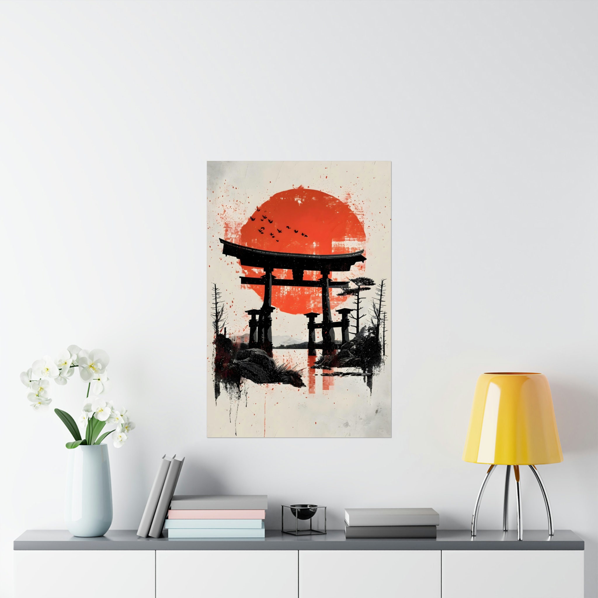 Torii Gate Poster 3, Japandi Wall Art Japanese Gate Decor Shinto Shrine ...