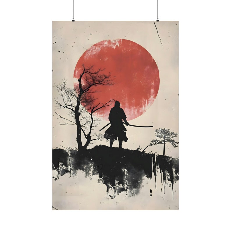 Japanese Samurai Poster 3, Japandi Wall Art Warrior Decor Ninja ...