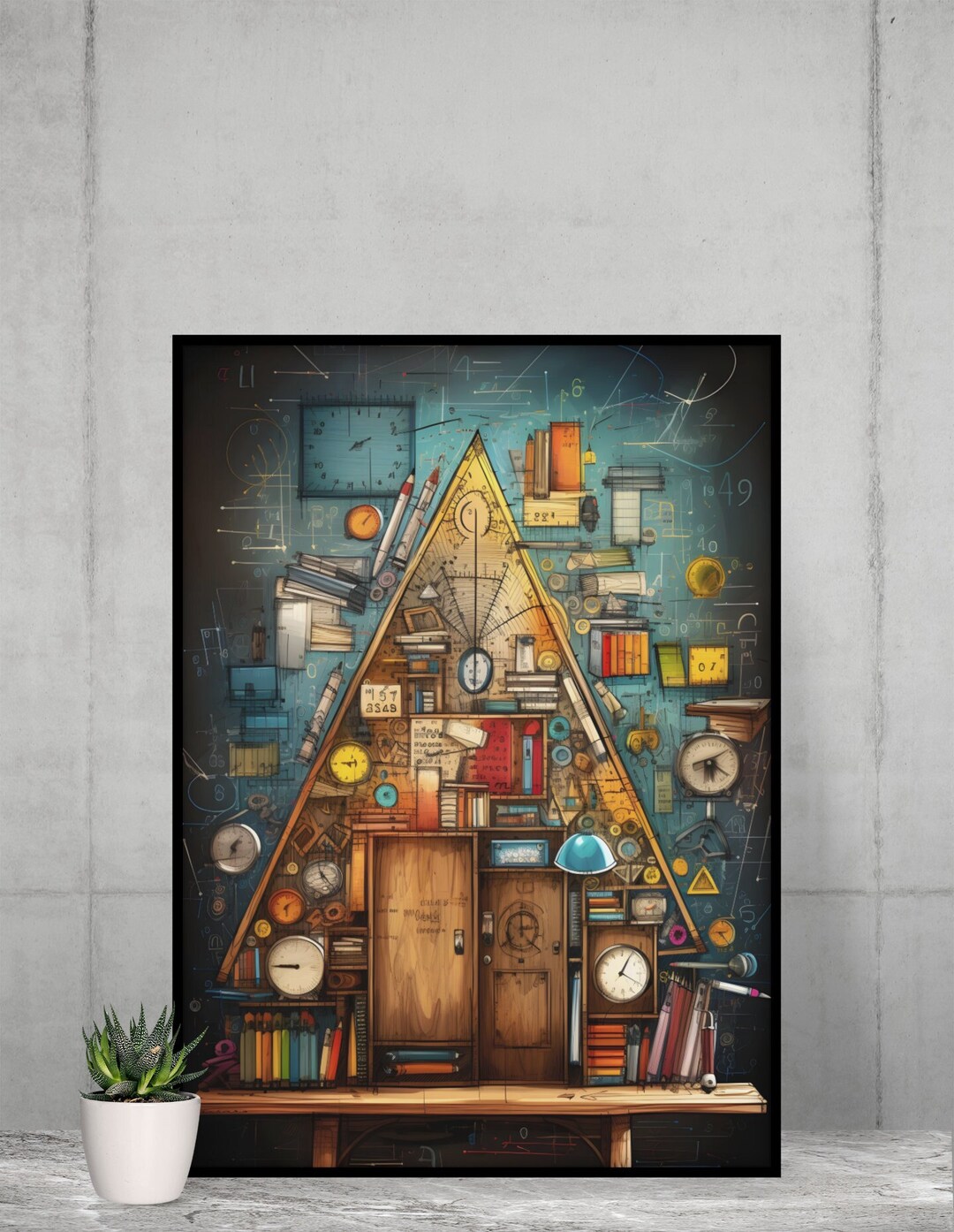 Back to School Poster First Day of School 3, Gift for Maths Teacher ...