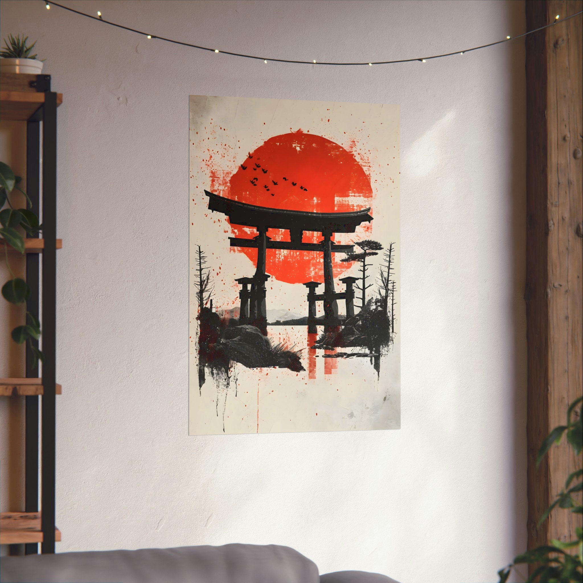 Torii Gate Poster 3, Japandi Wall Art Japanese Gate Decor Shinto Shrine ...