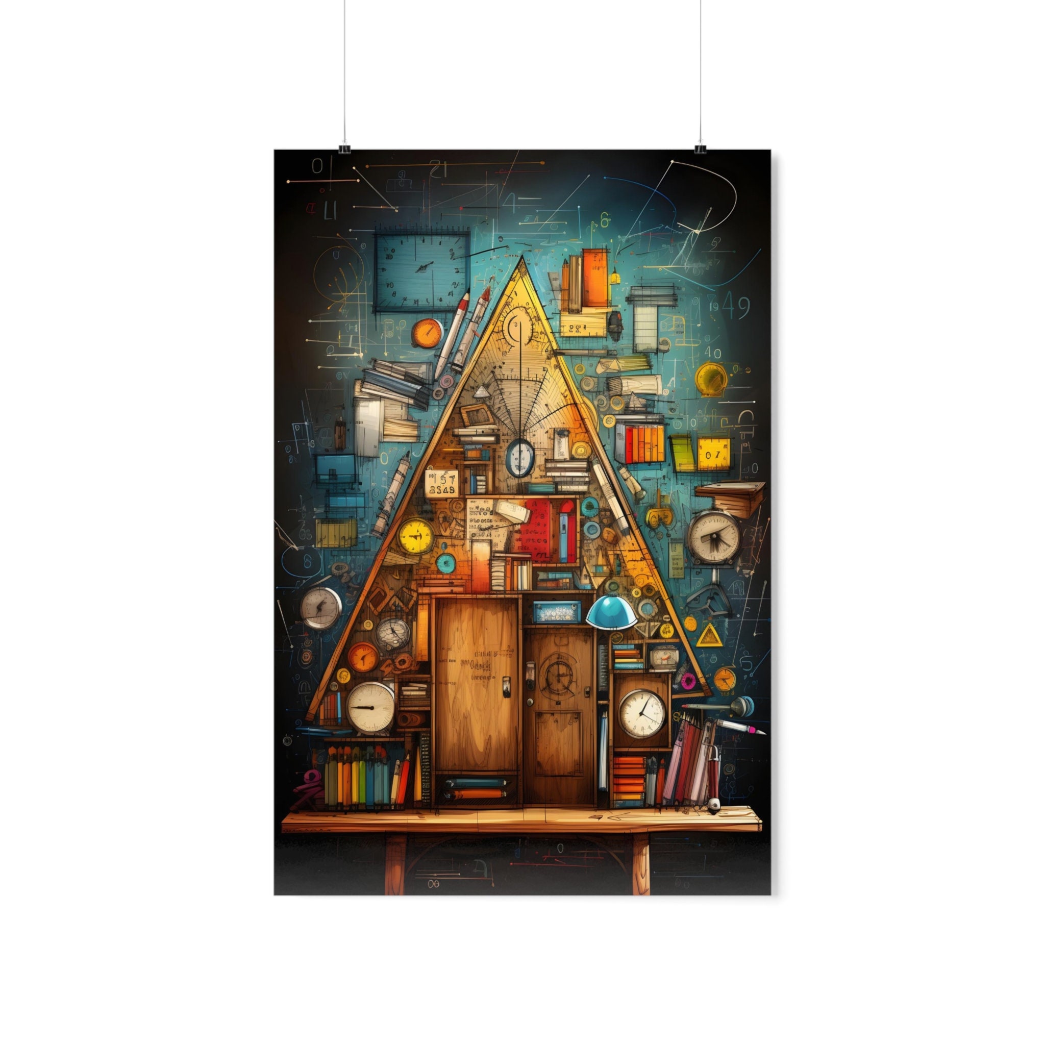 Back to School Poster First Day of School 3, Gift for Maths Teacher ...