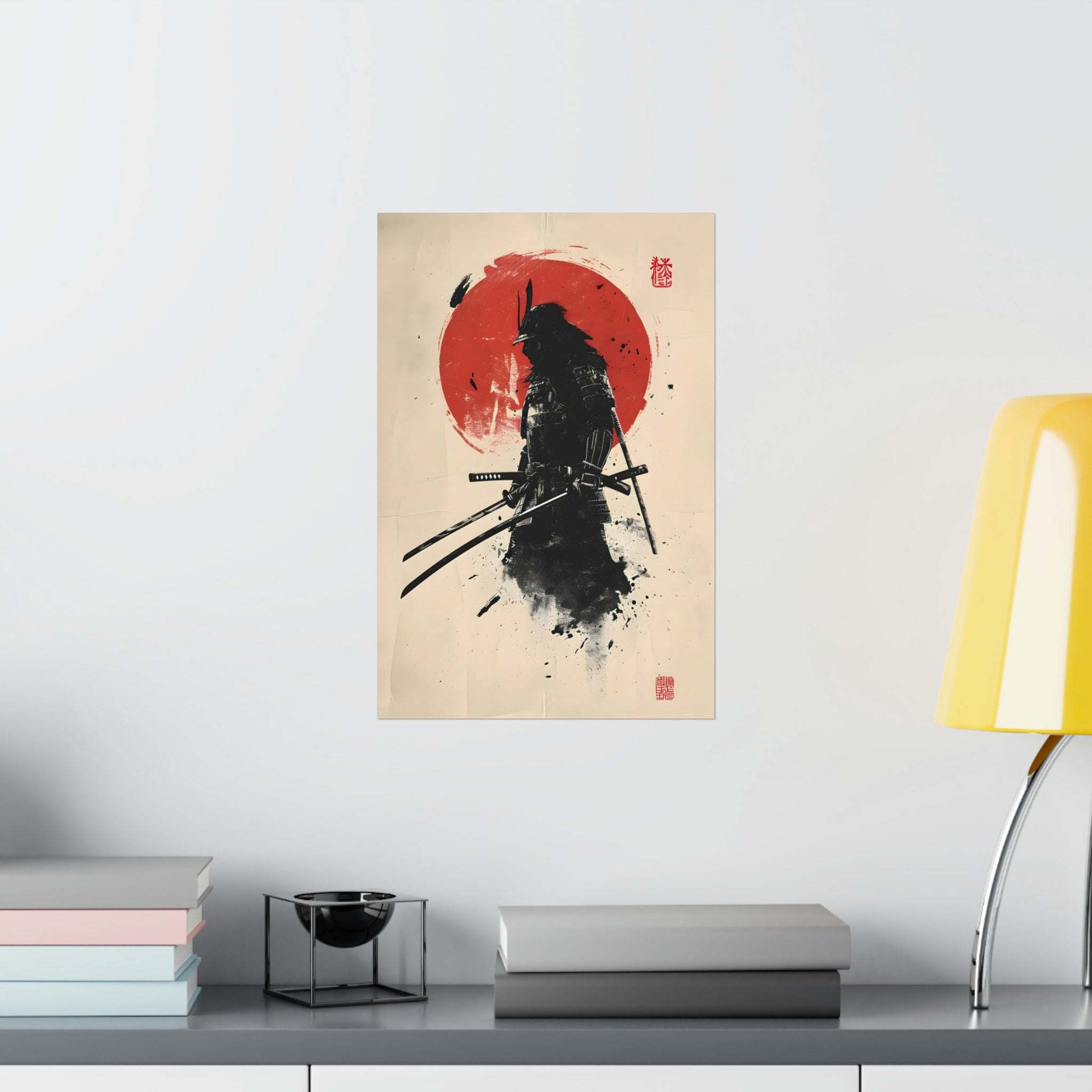 Japanese Samurai Poster 4, Japandi Wall Art Japan Artwork Ninja Warrior ...
