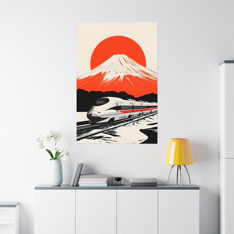 Simple Shinkansen Poster 3, Japan Traveler Gift Japandi Wall Art ...