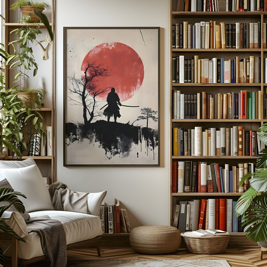 Japanese Samurai Poster 3, Japandi Wall Art Warrior Decor Ninja ...