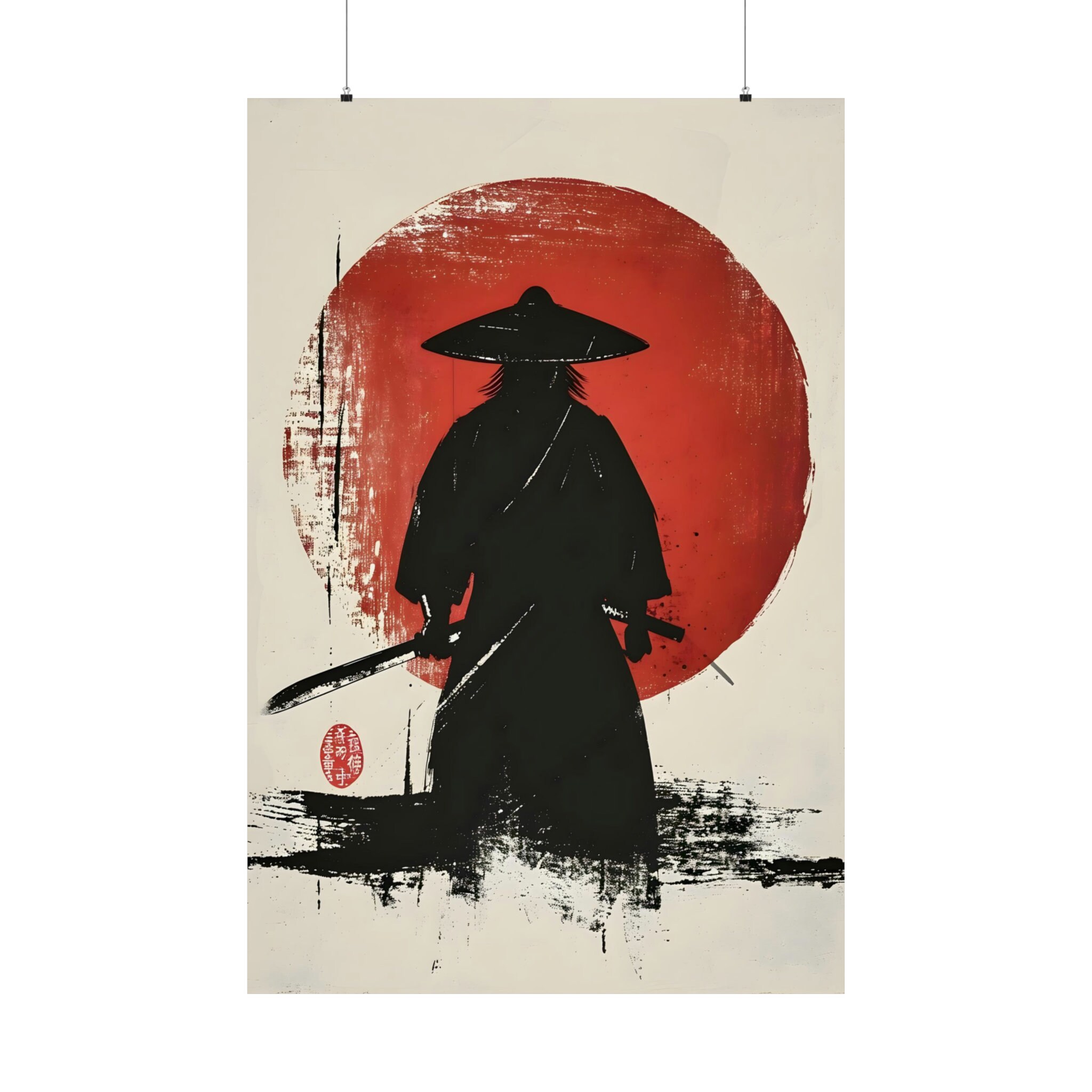 Japanese Samurai Poster 2, Japandi Wall Art Japan Martial Arts Warrior ...