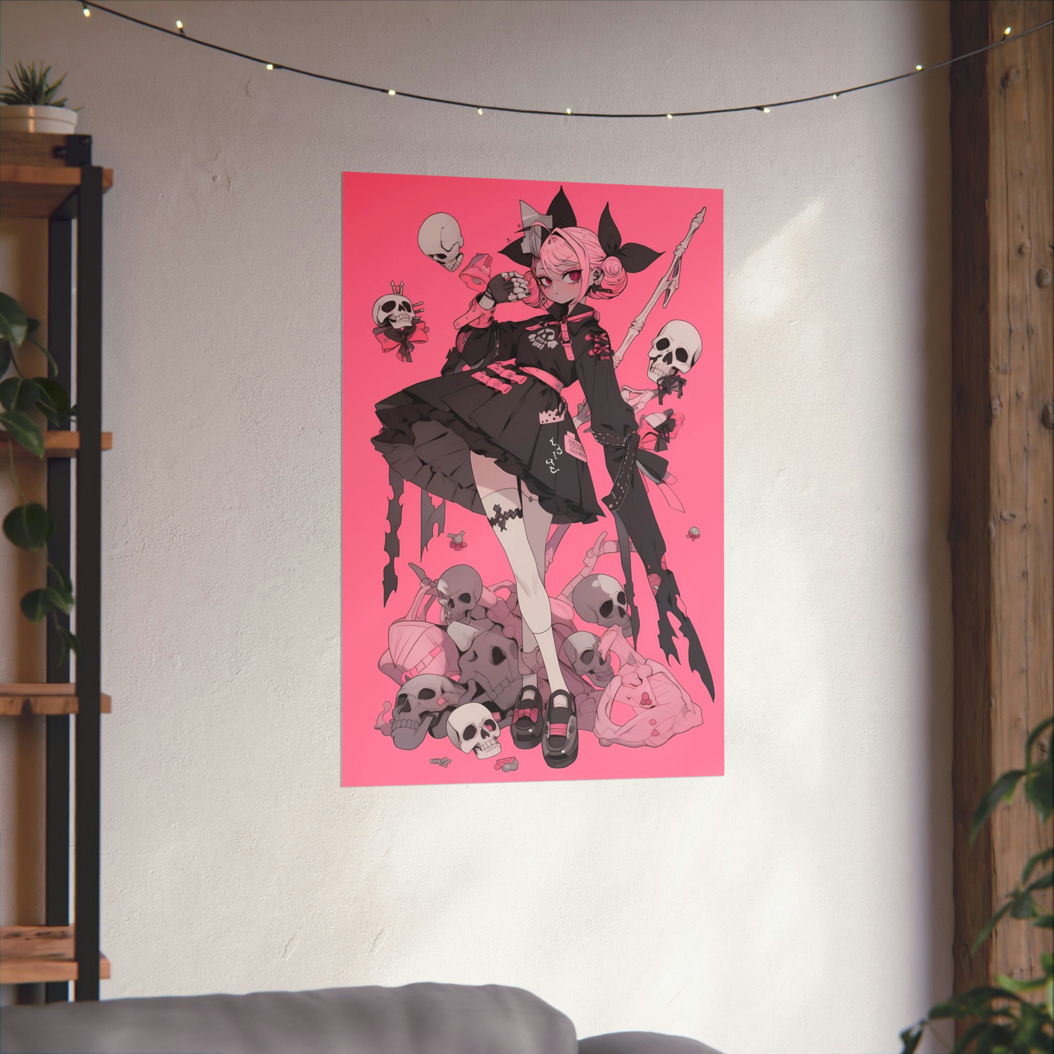 Halloween Emo Anime Girl Poster 3, Manga Illustration Comic Book ...