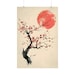 Pink Sakura Tree Poster, Japandi Wall Art Cherry Blossom Print Simple ...