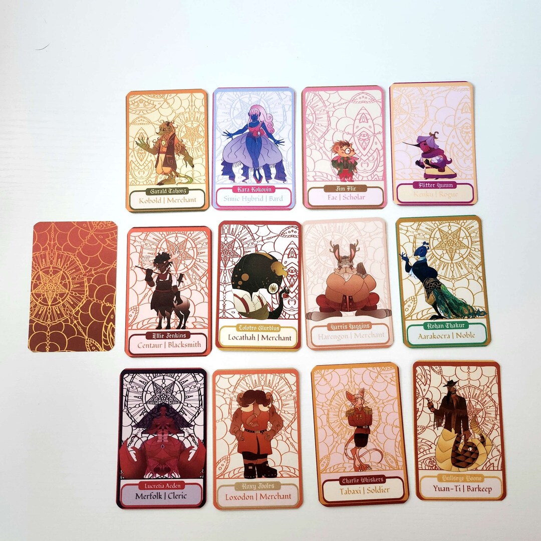 Dnd NPC Trading Cards - Etsy
