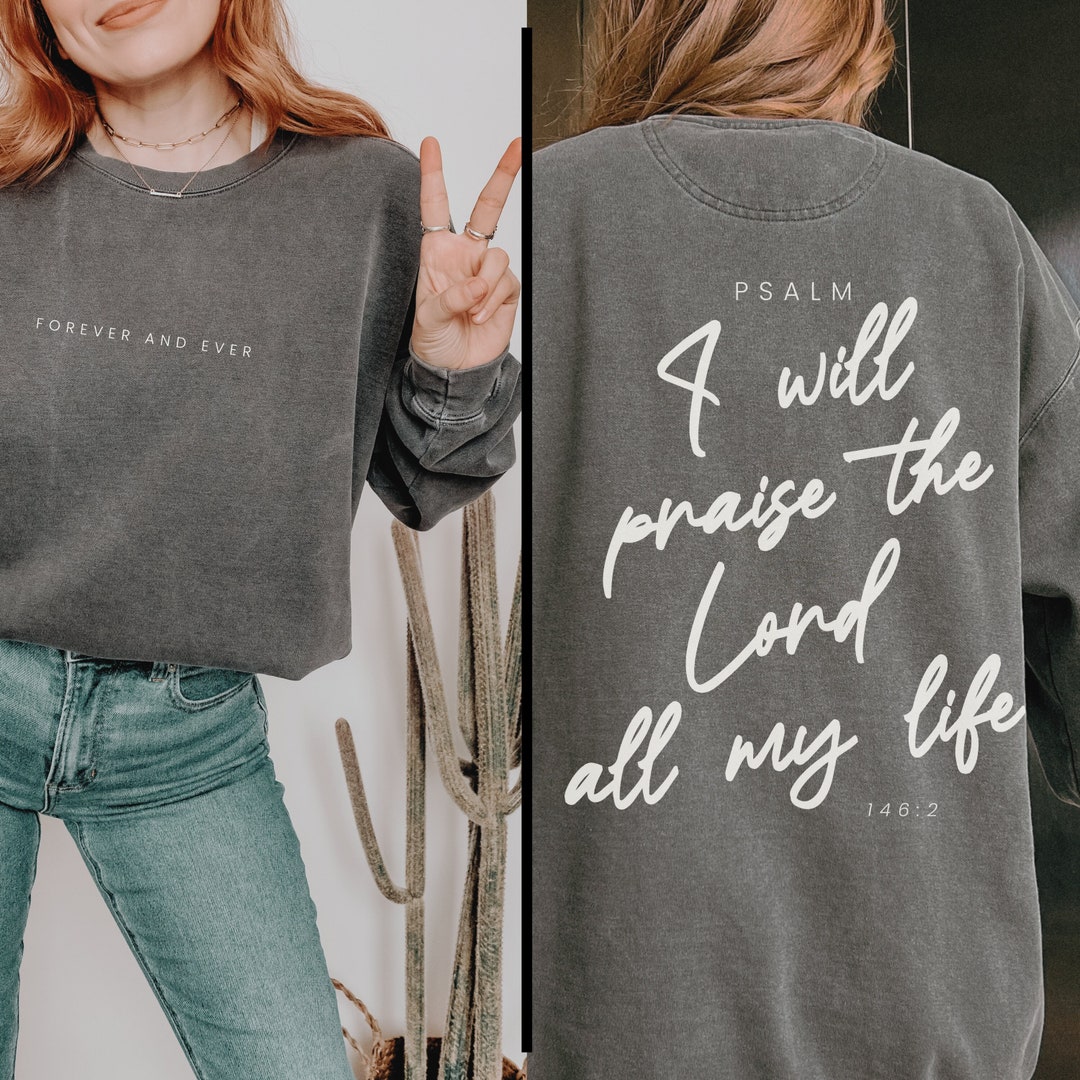 Christian Crewneck With Bible Verse on Back Comfort Colors Christian ...