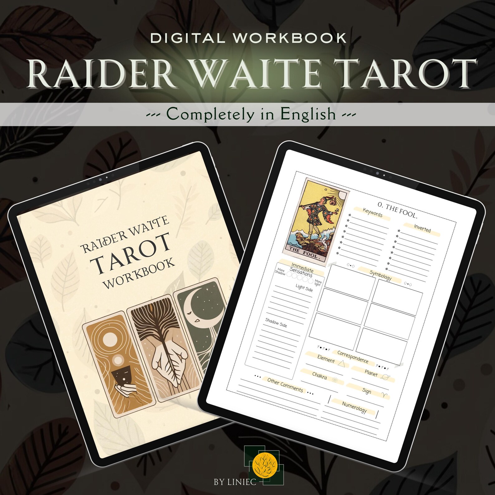 Raider Waite Tarot Digital Workbook Journal Tarot Cheat Sheets for ...