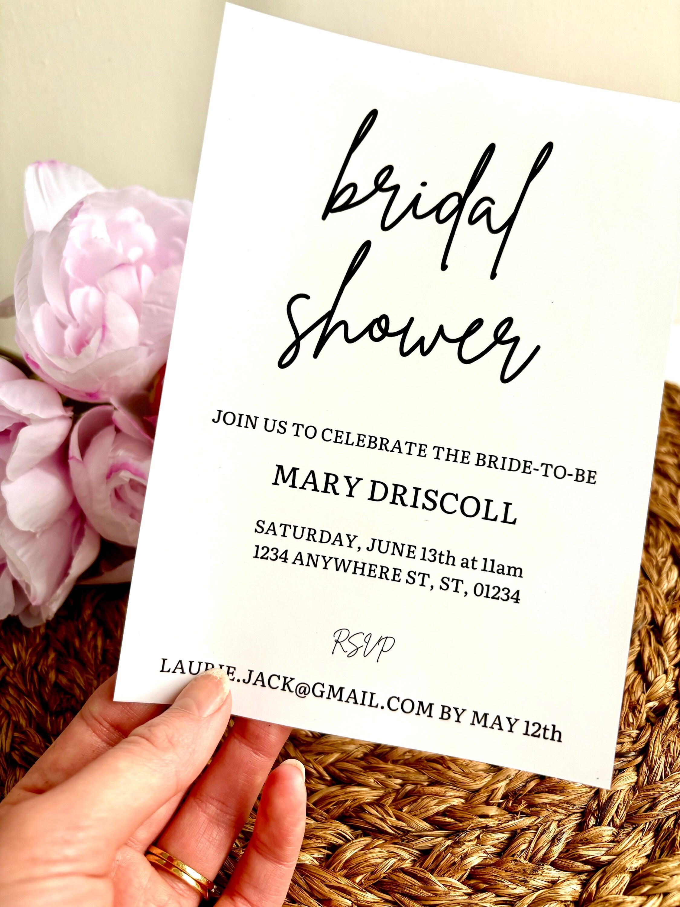 Editable Digital Download - Classic Bridal Shower Invitation - Etsy