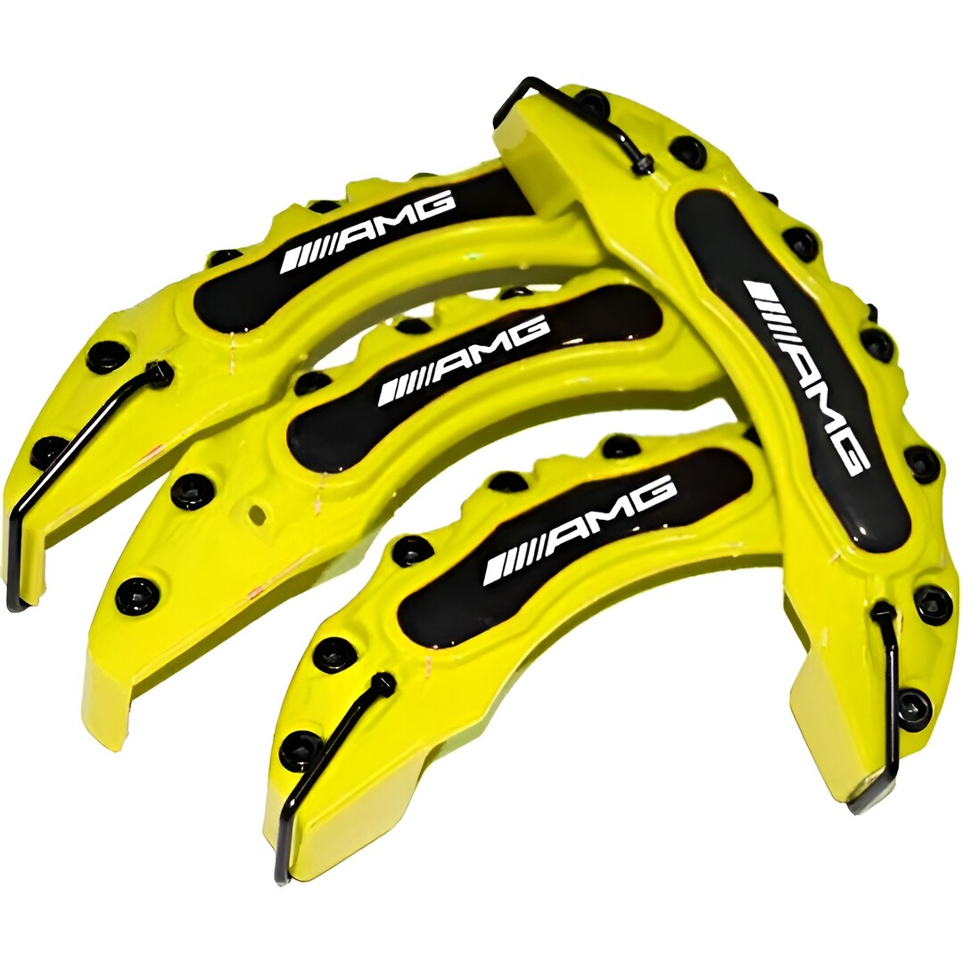 4PC Brake Caliper Covers Mercedes AMG Yellow / Mercedes Accessories ...