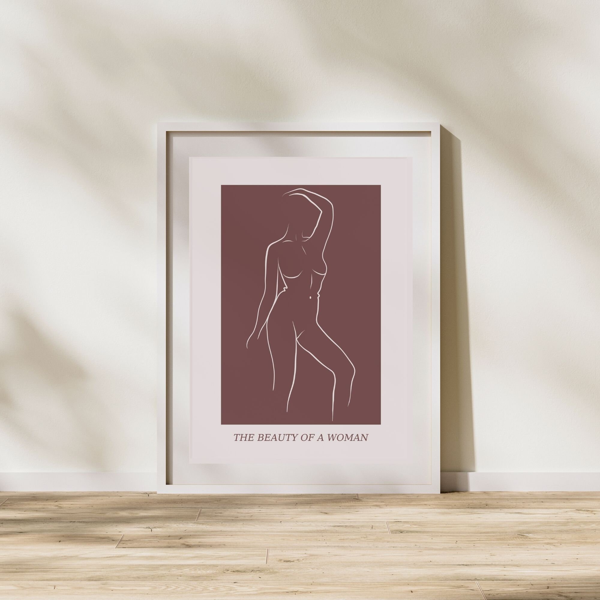 Naked Woman Wall Art Woman Body Wall Art Woman Body Line Art Female Line Art Female Figure Art