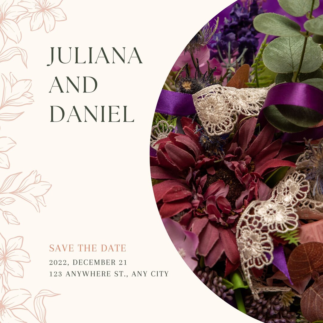 Rustic Elegance Digital Wedding Invitation - Personalized, Customisable ...