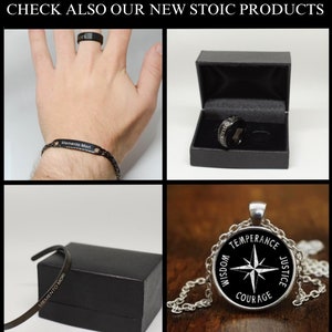 Four Stoic Virtues: Engraved Necklace With the 4 Stoic Virtues ...