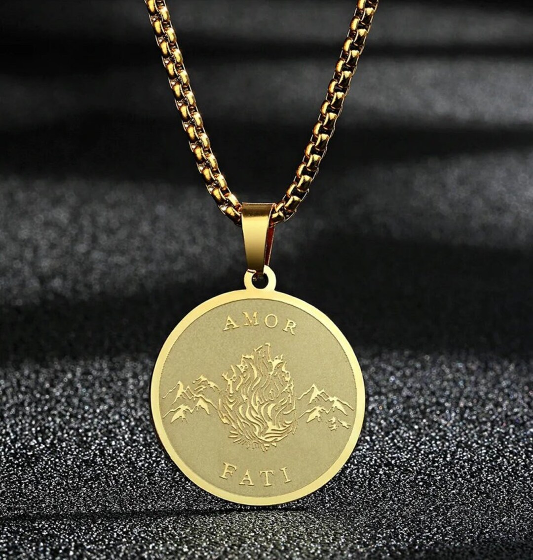 Embrace Fate: Todorova Handmade Stainless Steel Amor Fati Stoic Pendant ...