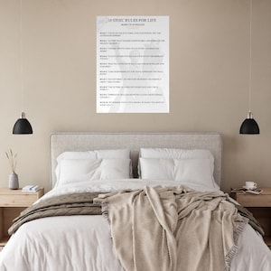 10 Stoic Rules - Marcus Aurelius Poster Marcus Aurelius Stoic Compass ...