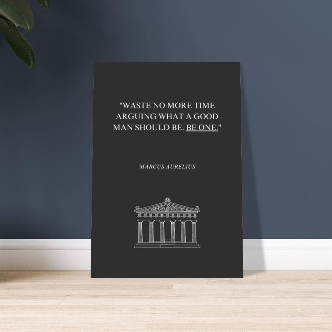 Marcus Aurelius Stoic Compass Four Pillars Poster, the Cardinal Virtues ...