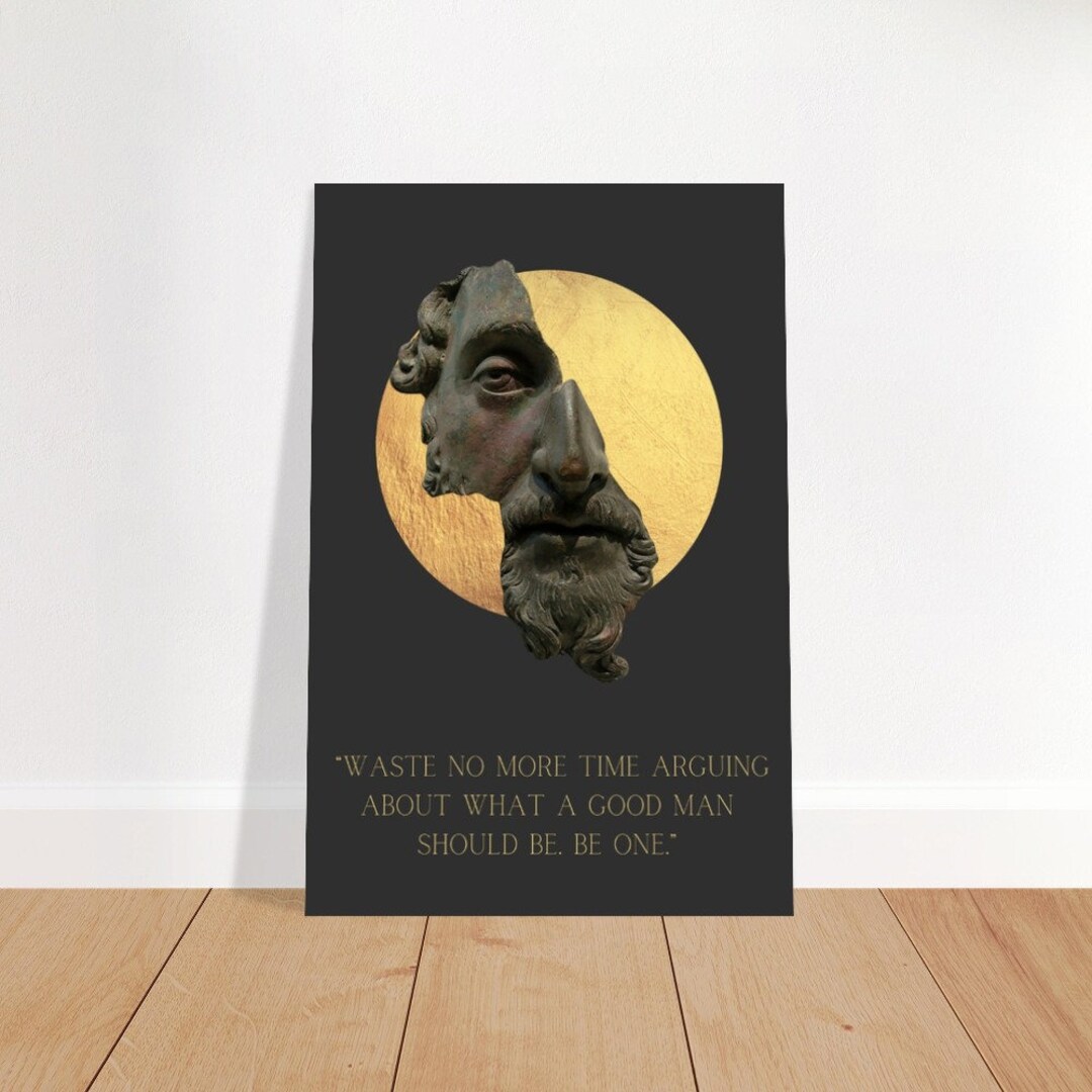 Marcus Aurelius Stoic Compass Four Pillars Poster, the Cardinal Virtues ...