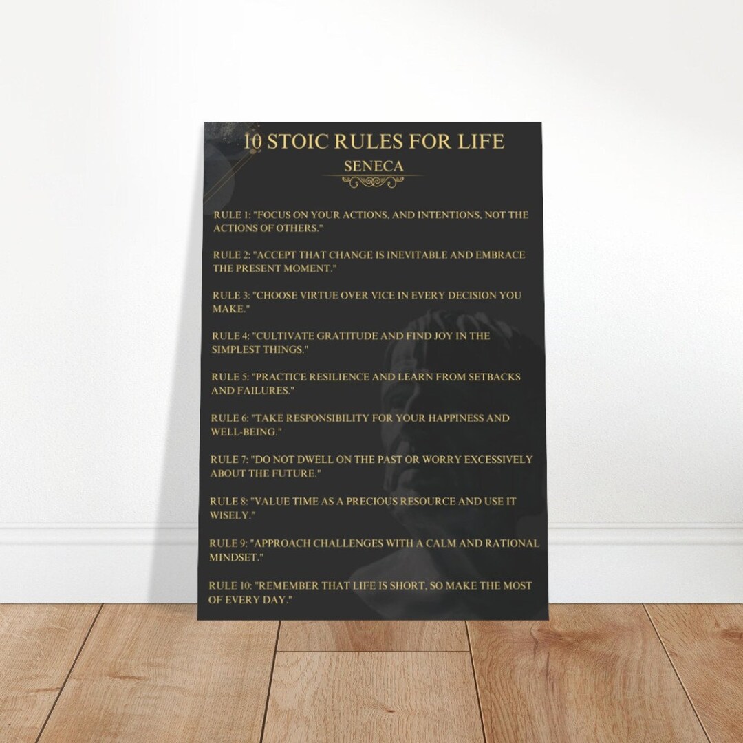 10 Seneca Rules: Resilience Serenity Inner Strength Wisdom - Etsy
