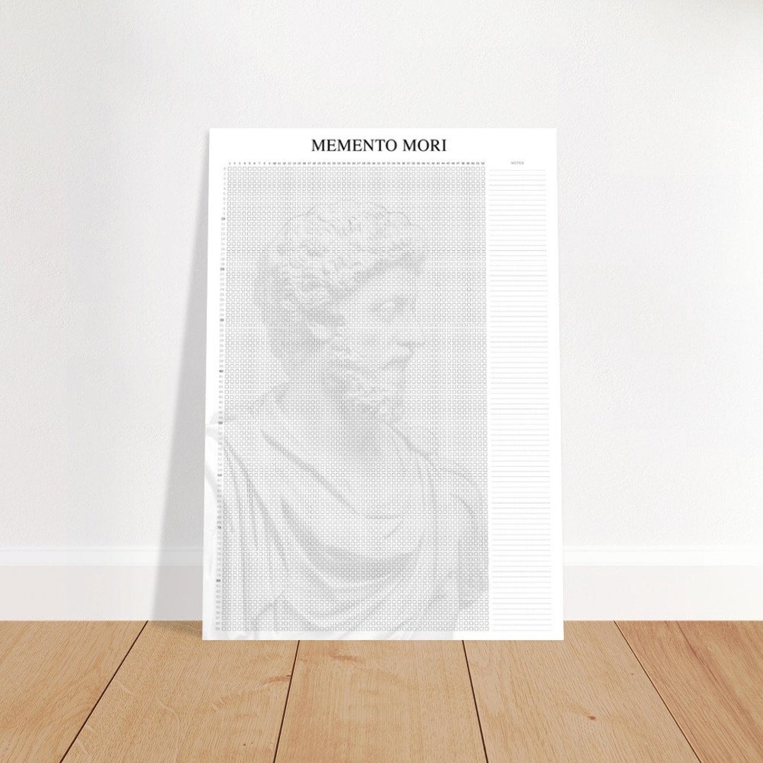 Memento Mori Life Reflection Calendar - Etsy