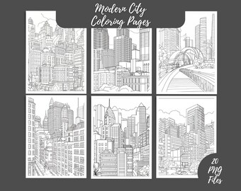 50 Street Scenes Colouring Pages for Adults Urban City - Etsy