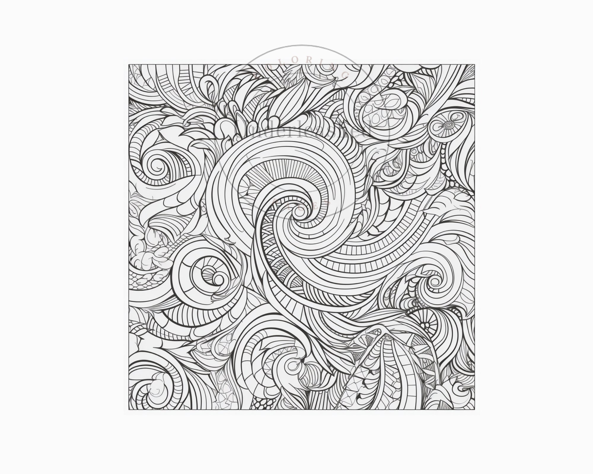 20 Abstract Pattern Coloring Pages, Digital Download, Wall Art ...